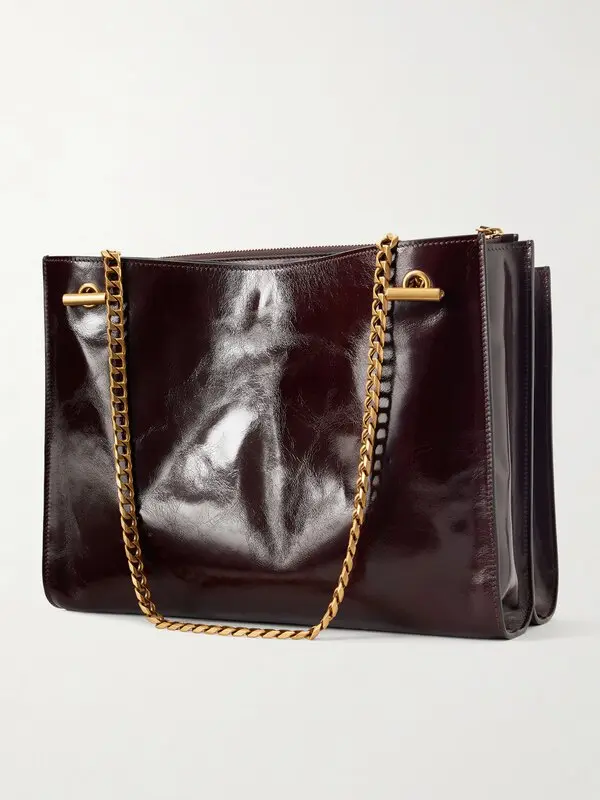 Versace Cabin Leather Shoulder Bag - Brown