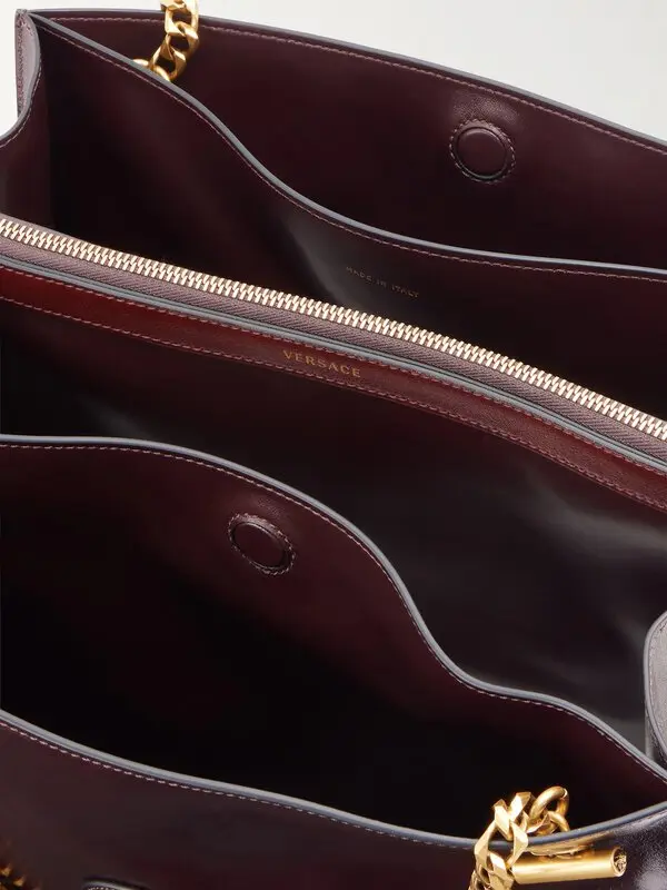 Versace Cabin Leather Shoulder Bag - Brown