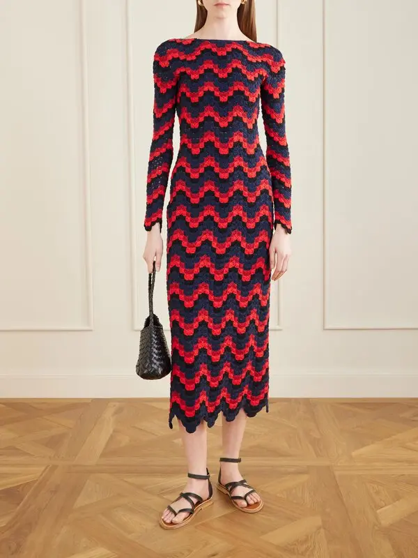 Escvdo Ursula Crocheted Cotton Maxi Dress