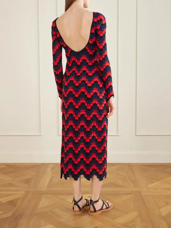 Escvdo Ursula Crocheted Cotton Maxi Dress