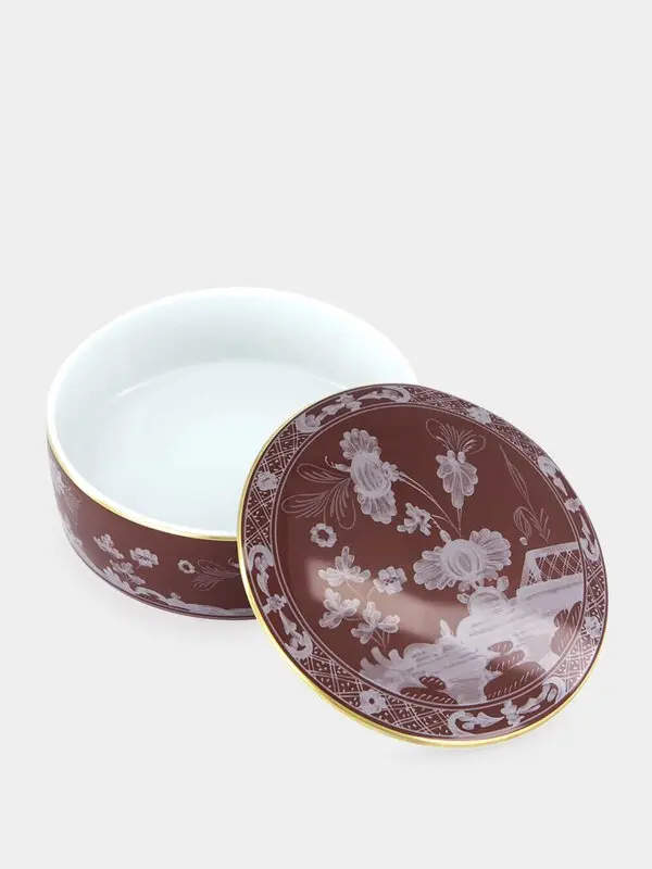 GINORI 1735 Oriente Italiano Castagna Trinket Box - Brown