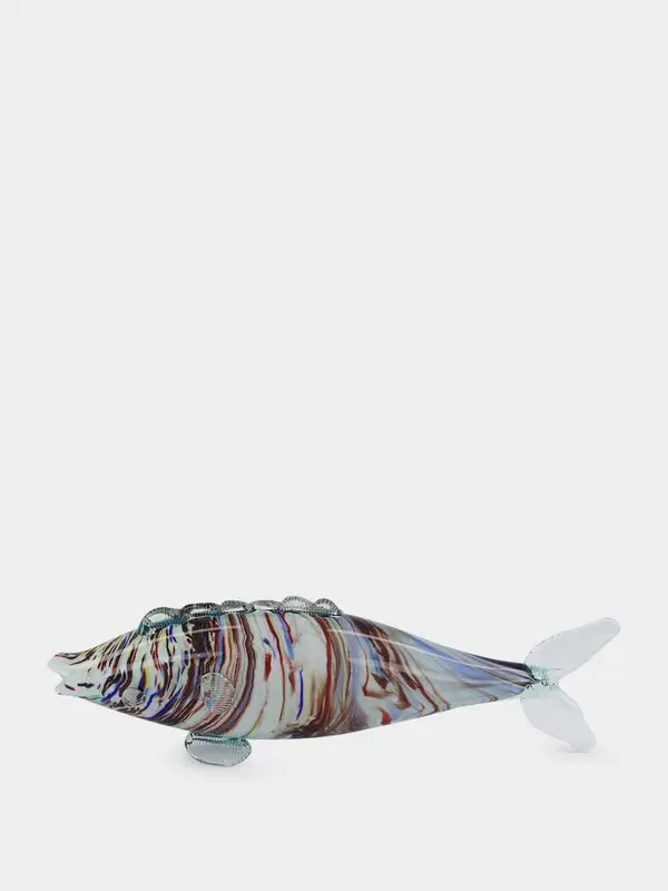 All Origine Glass Fish Sculpture - Multicolour