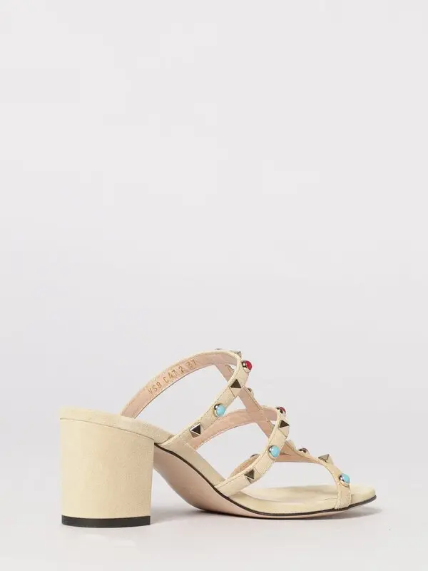 Valentino Garavani Rockstud Suede Mules With Stones