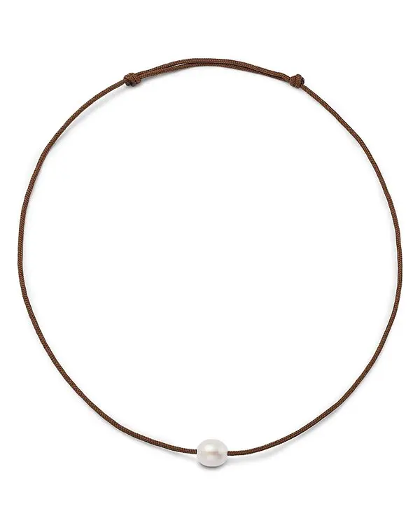 Zoe Chicco Cultured Freshwater Baroque Pearl Cord Necklace - Gold