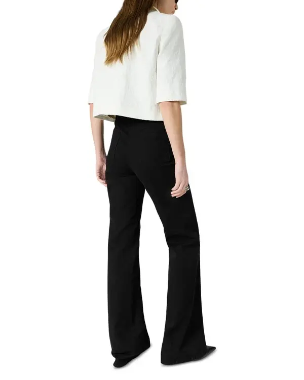 Gerard Darel Tracy Textured Cropped Blazer