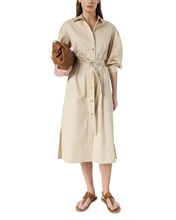 Gerard Darel Ralia Belted Shirtdress - Natural