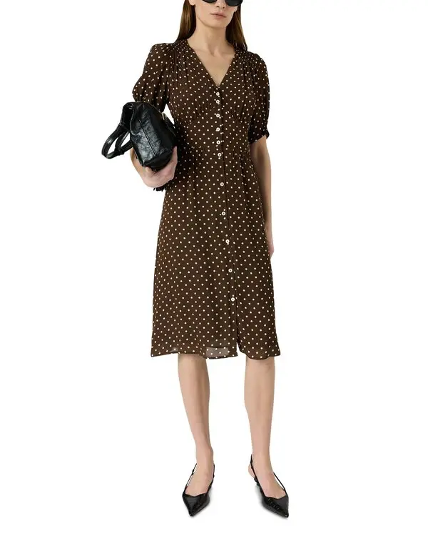 Gerard Darel Rohya Puffed Sleeve Dress