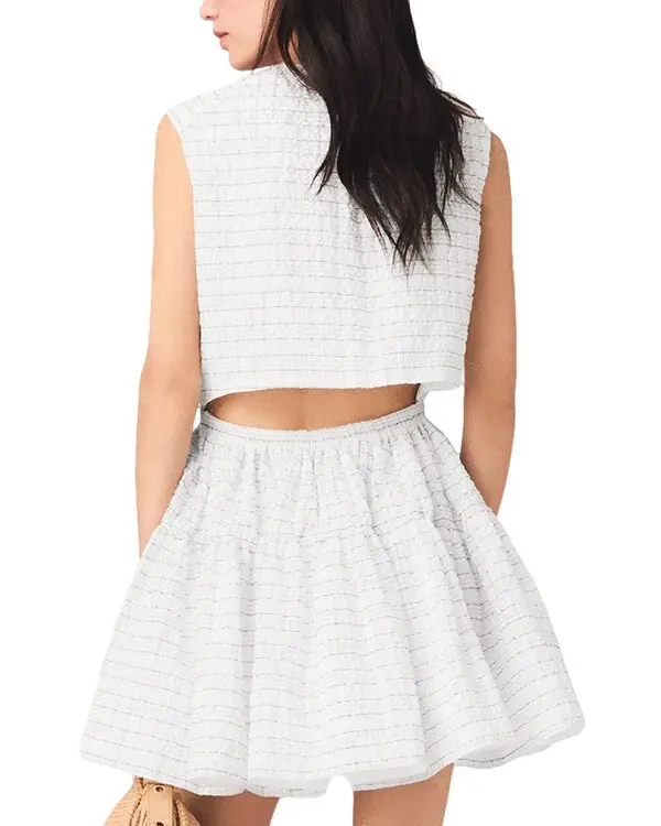 Maje Short Flared Open Back Dress