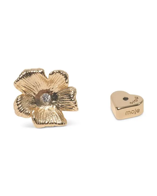 Maje Pave Flower Stud Earrings