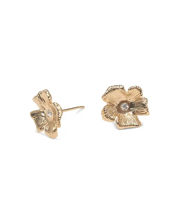 Maje Pave Flower Stud Earrings