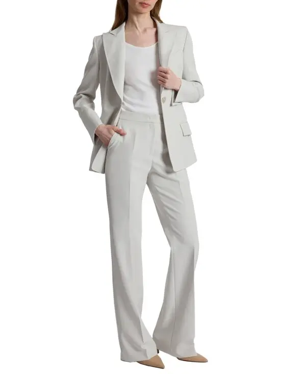 Santorelli Bethany Flared Pant In Soft Stretch Crepe - Ash