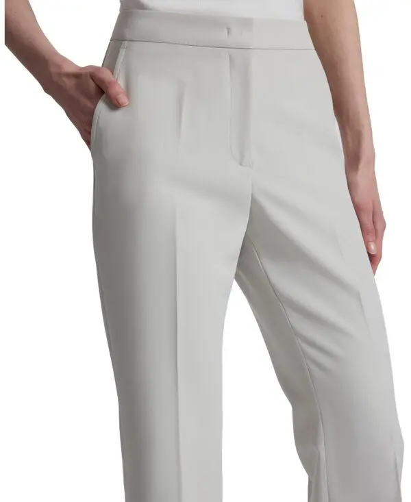 Santorelli Bethany Flared Pant In Soft Stretch Crepe - Ash
