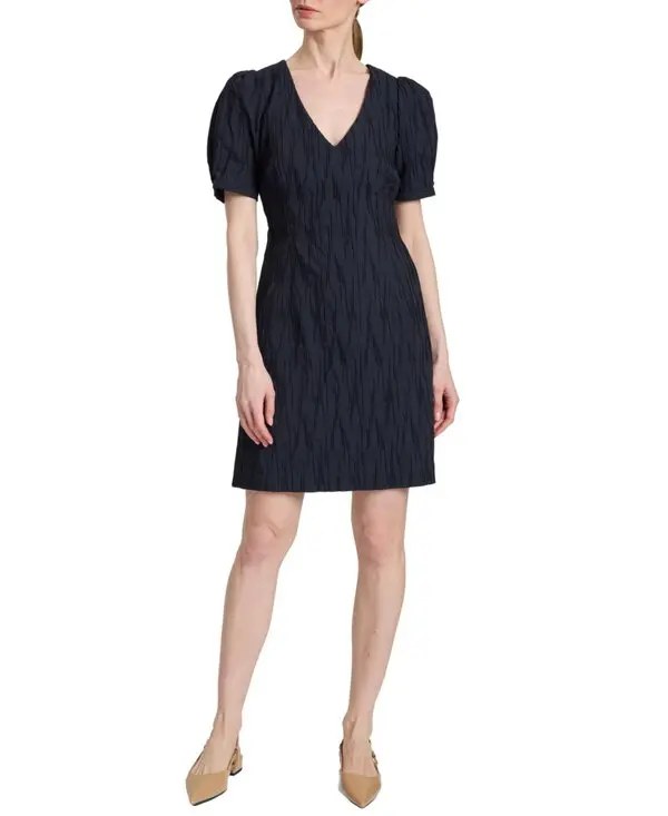Santorelli Bianca Abstract Jacquard Shift Dress