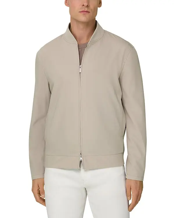 Boggi Milano Regular Fit Wool Mix Bomber Jacket