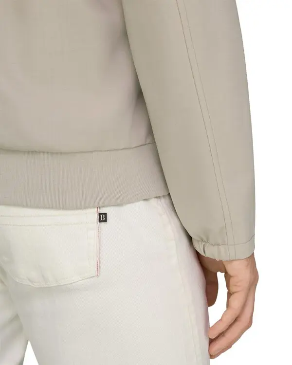 Boggi Milano Regular Fit Wool Mix Bomber Jacket