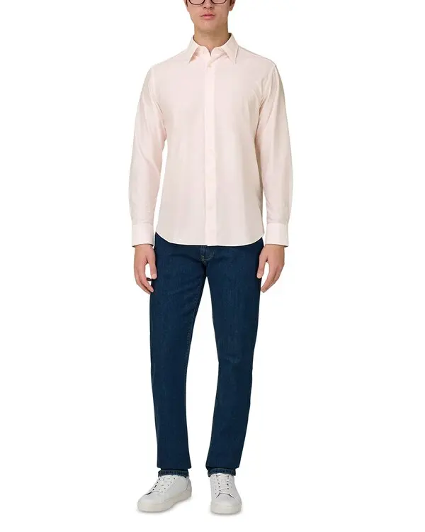Boggi Milano Regular Fit Japanese Jersey Stripe Shirt