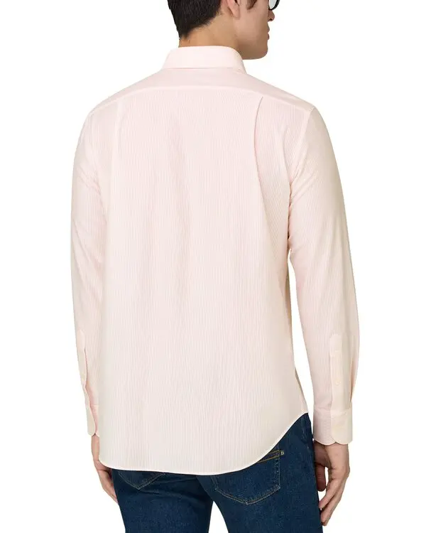 Boggi Milano Regular Fit Japanese Jersey Stripe Shirt