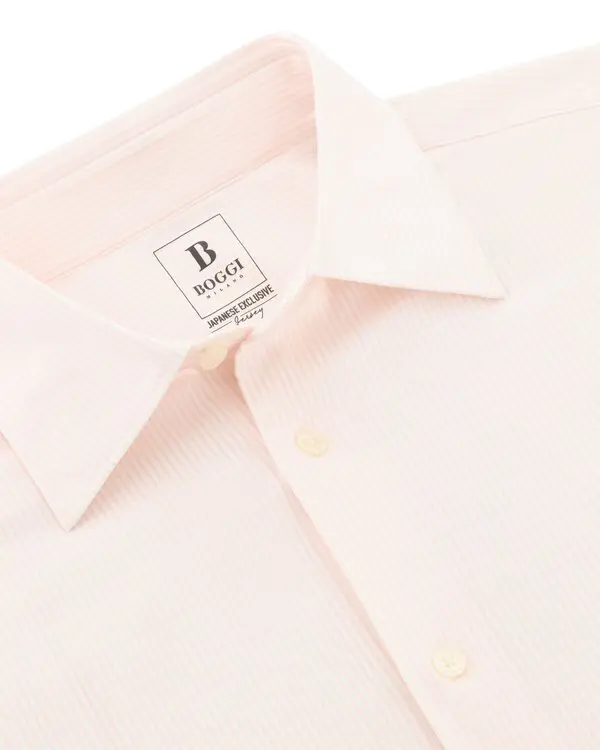 Boggi Milano Regular Fit Japanese Jersey Stripe Shirt