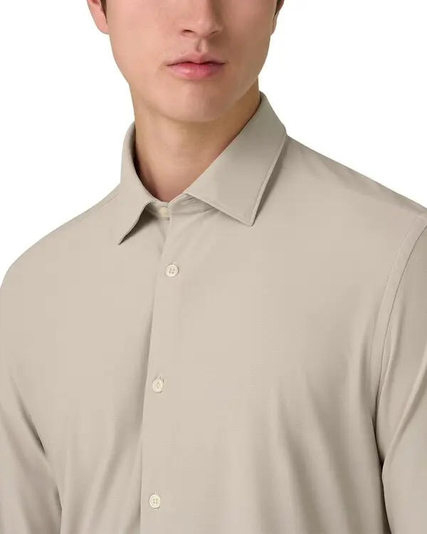 Boggi Milano Piquet Slim Fit Tokyo Shirt - Sand