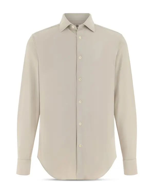 Boggi Milano Piquet Slim Fit Tokyo Shirt - Sand