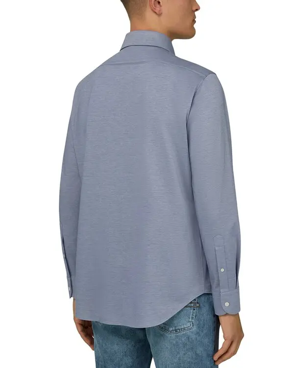 Boggi Milano Regular Fit Japanese Jersey Shirt