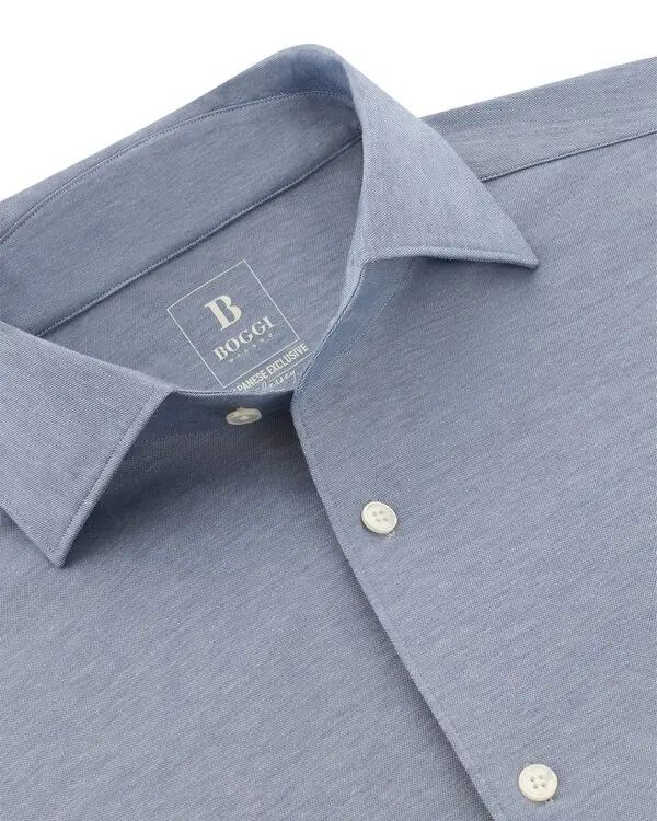 Boggi Milano Regular Fit Japanese Jersey Shirt