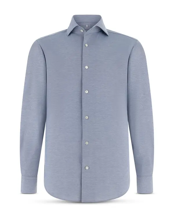 Boggi Milano Regular Fit Japanese Jersey Shirt