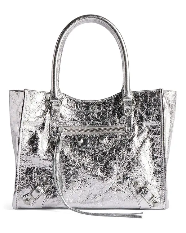 Balenciaga Le City Mini Tote Bag - Silver