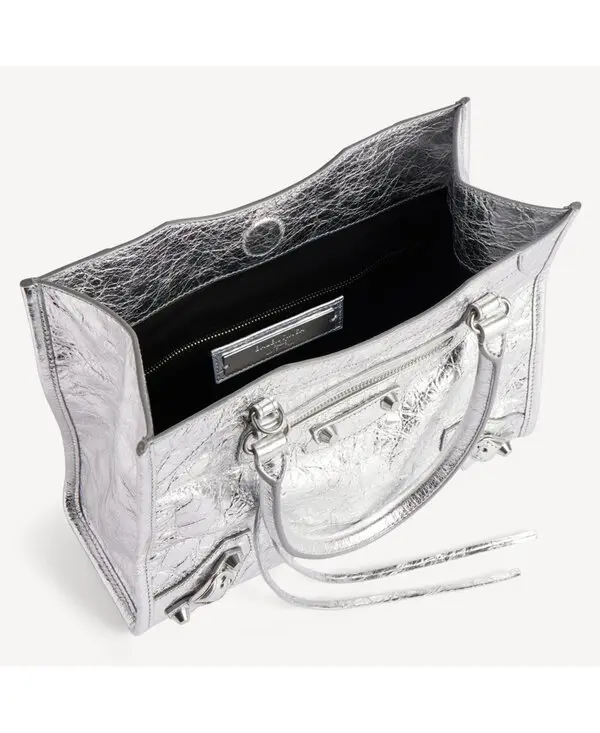 Balenciaga Le City Mini Tote Bag - Silver