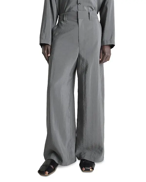 LEMAIRE Relaxed Fit Tailored Pants - Aluminium