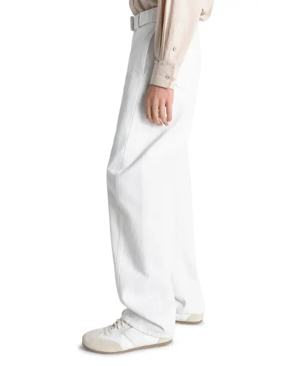 LEMAIRE Twisted Belted Denim Pants - Milk