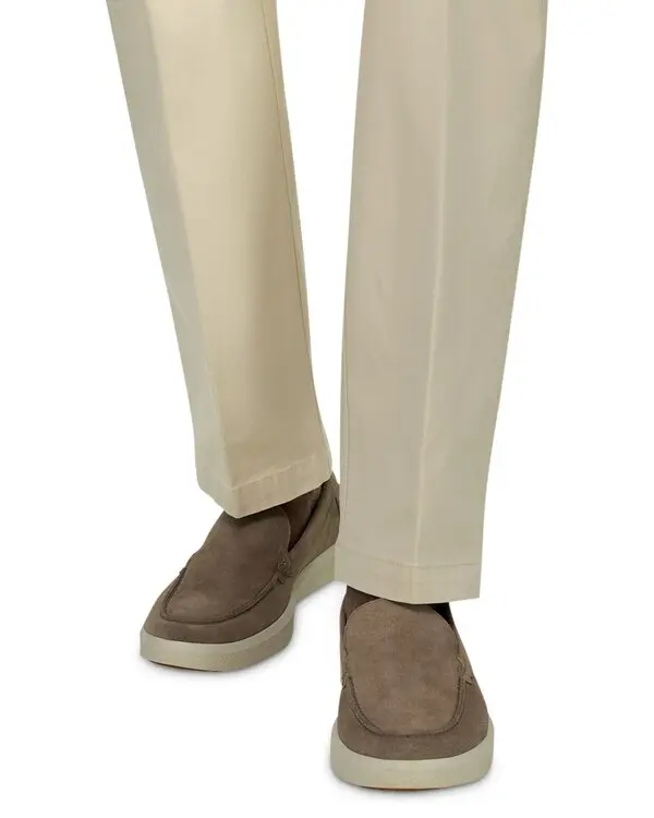 Boggi Milano Suede Leather Loafer Sneakers - Beige