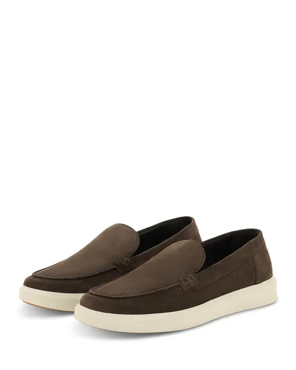 Boggi Milano Suede Leather Loafer Sneakers - Dark Brown