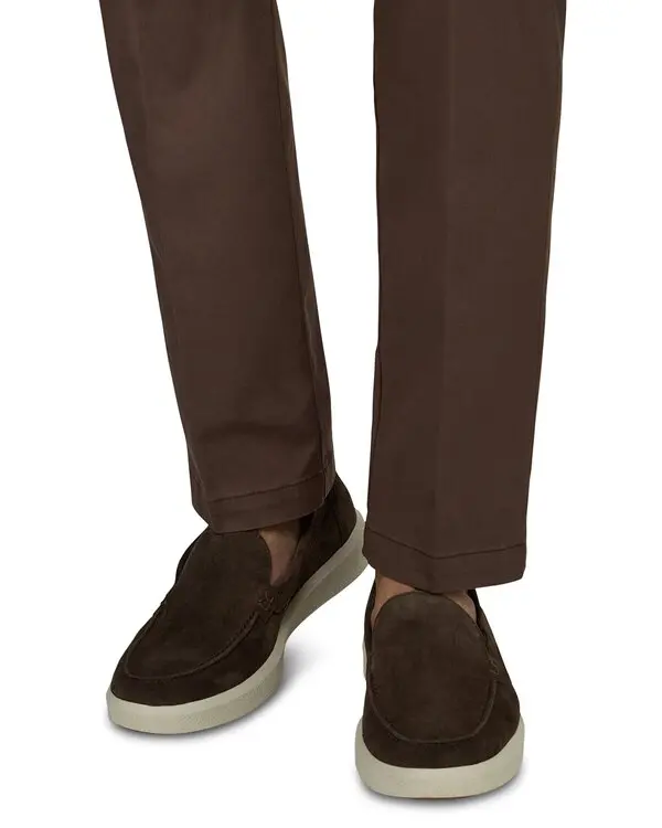 Boggi Milano Suede Leather Loafer Sneakers - Dark Brown