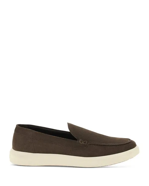 Boggi Milano Suede Leather Loafer Sneakers - Dark Brown