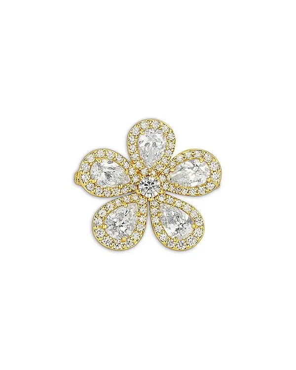 Piranesi 18k Yellow Diamond Flower Statement Ring - Gold