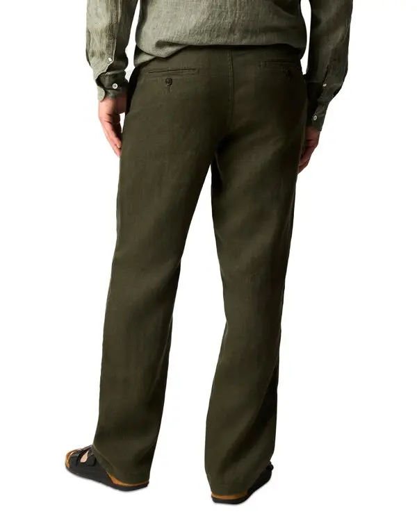 Rodd & Gunn Resort Linen Pants - Dark Olive