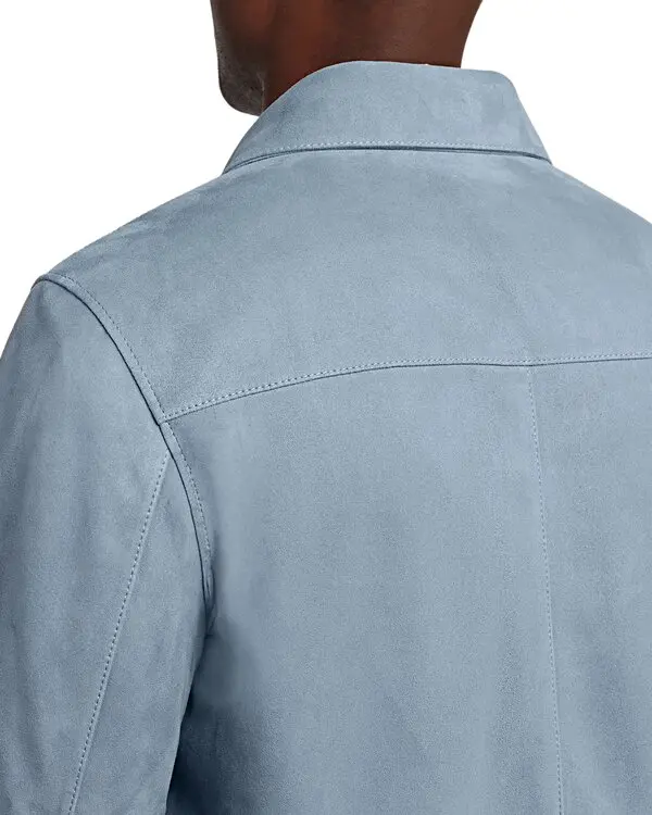 David Donahue City Suede Jacket - Cloud Blue