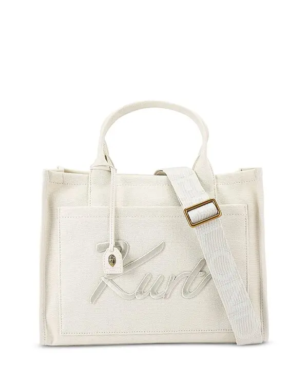 Kurt Geiger Kurt Canvas Tote - White