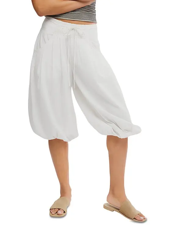 Free People Calle Bubble Crop Pants - Tofu