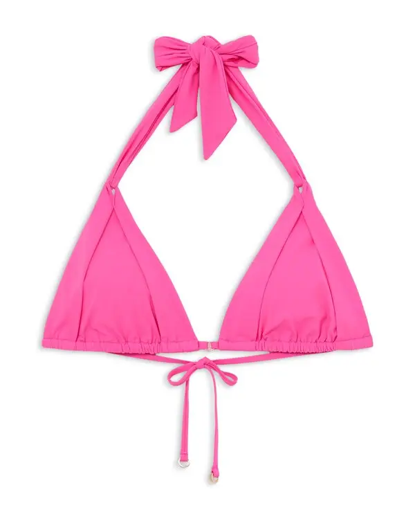REISS Pleated Triangle Bikini Top