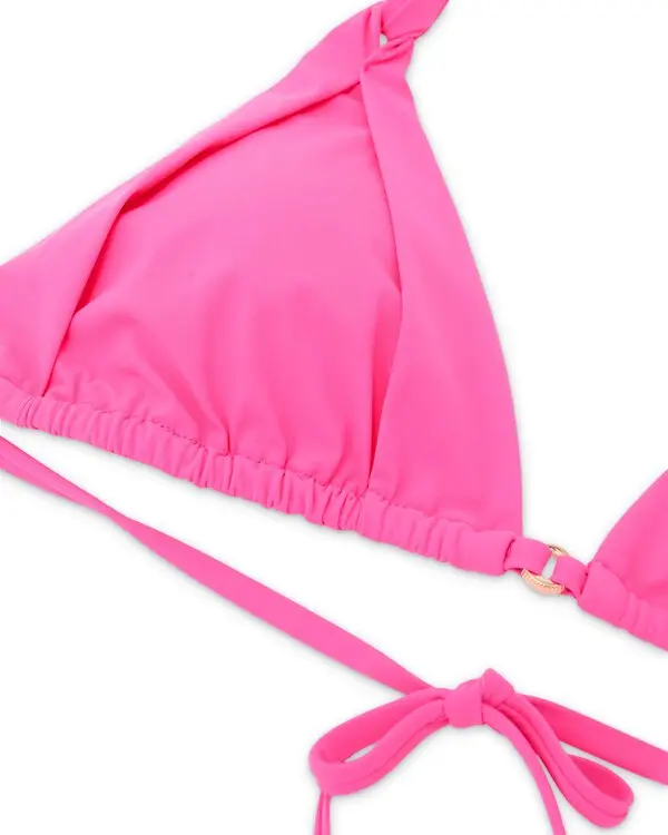 REISS Pleated Triangle Bikini Top