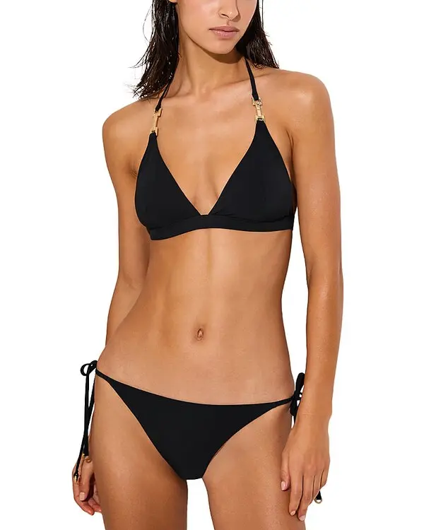 REISS Riah Triangle Bikini Top - Black