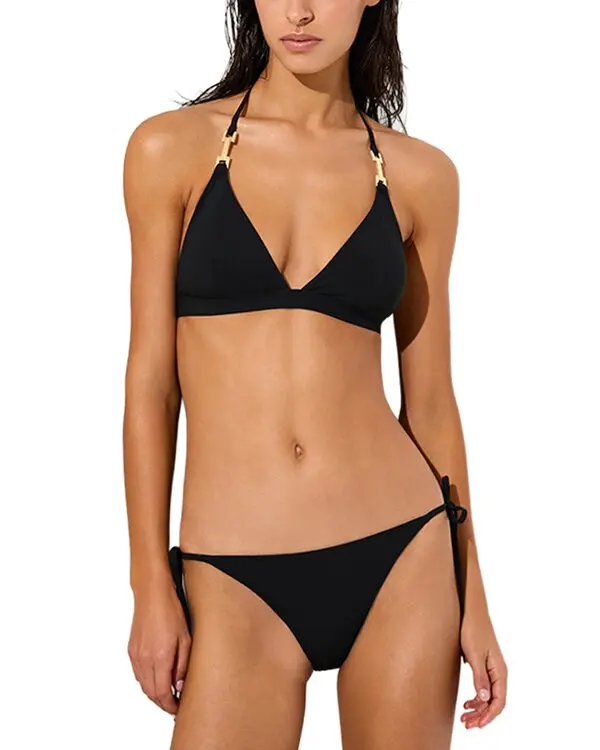 REISS Riah Triangle Bikini Top - Black