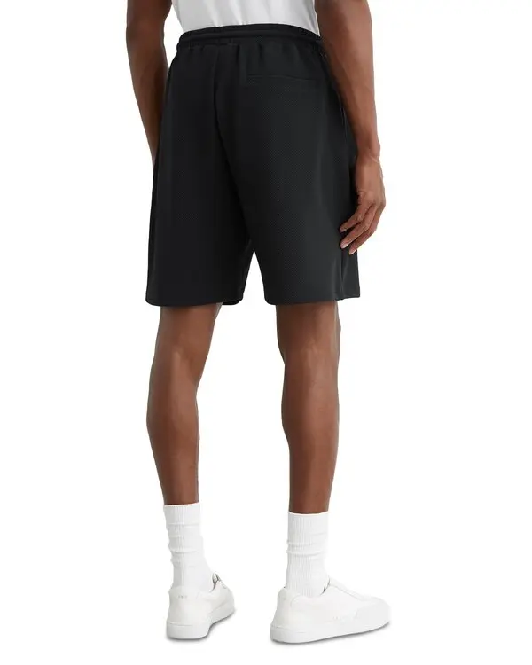 REISS Textured Drawstring Shorts 7 - Navy