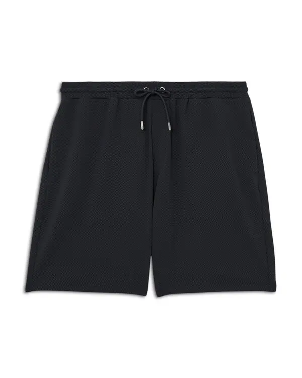 REISS Textured Drawstring Shorts 7 - Navy
