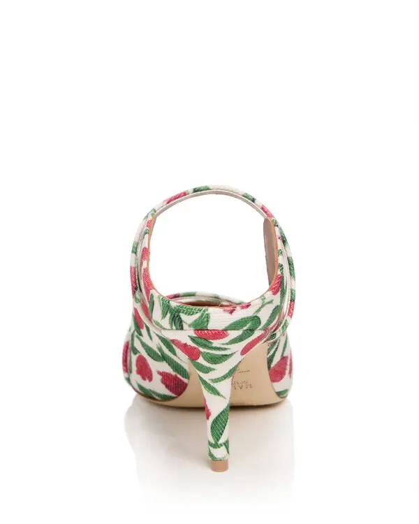 MALONE SOULIERS Maureen 70 Floral Print Mules - Red/red