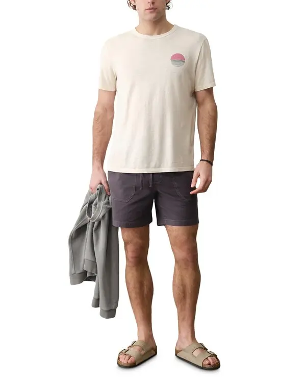 Marine Layer Ocean Sunset Hemp Cotton T-shirt - Whitecap