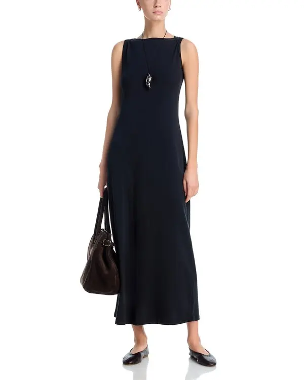 LESET Nando Boatneck Maxi Dress - Black