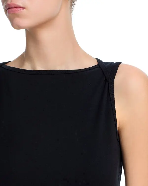LESET Nando Boatneck Maxi Dress - Black
